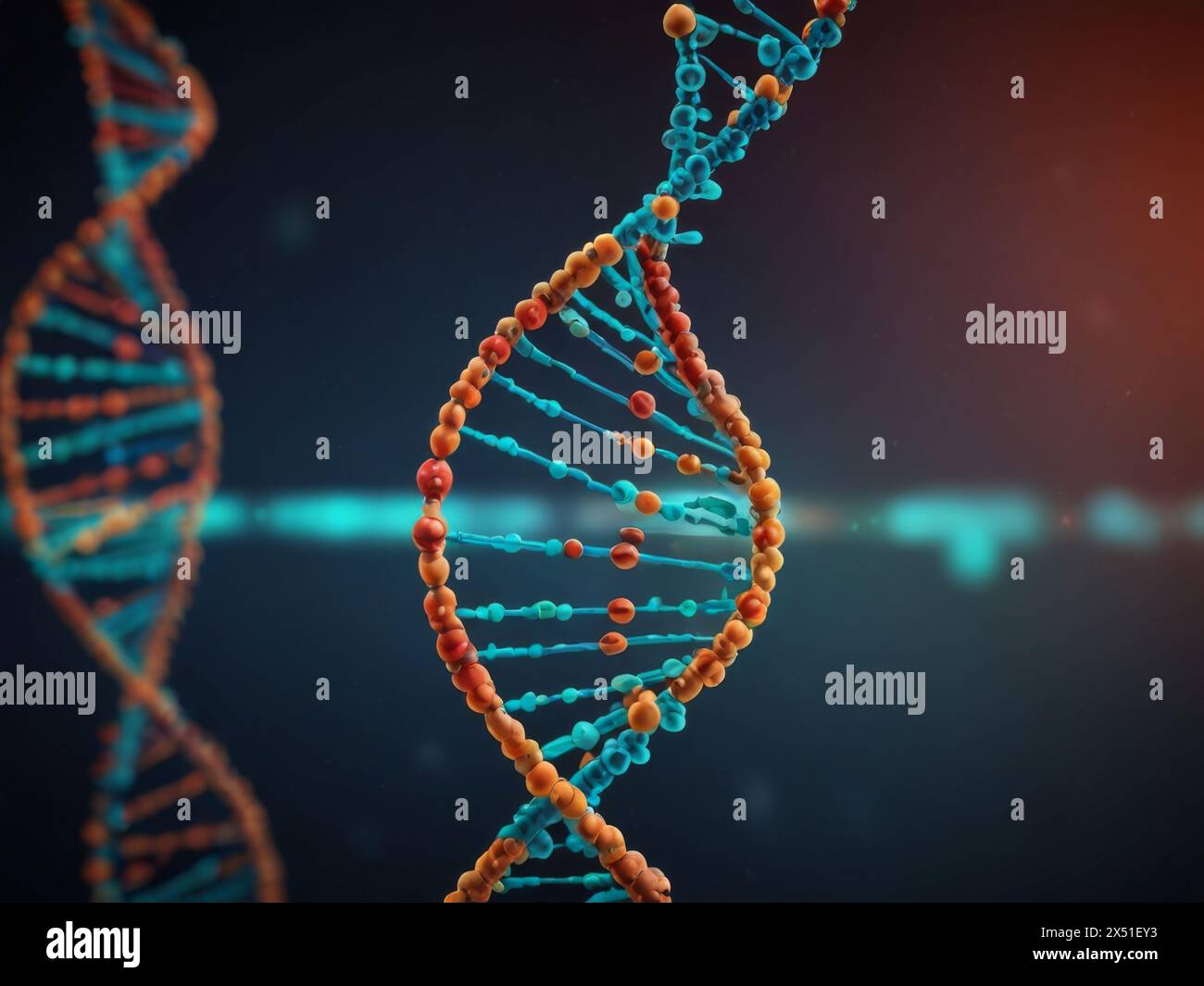 DNA cell: scientific concept, microscopic detail, genetic structure ...