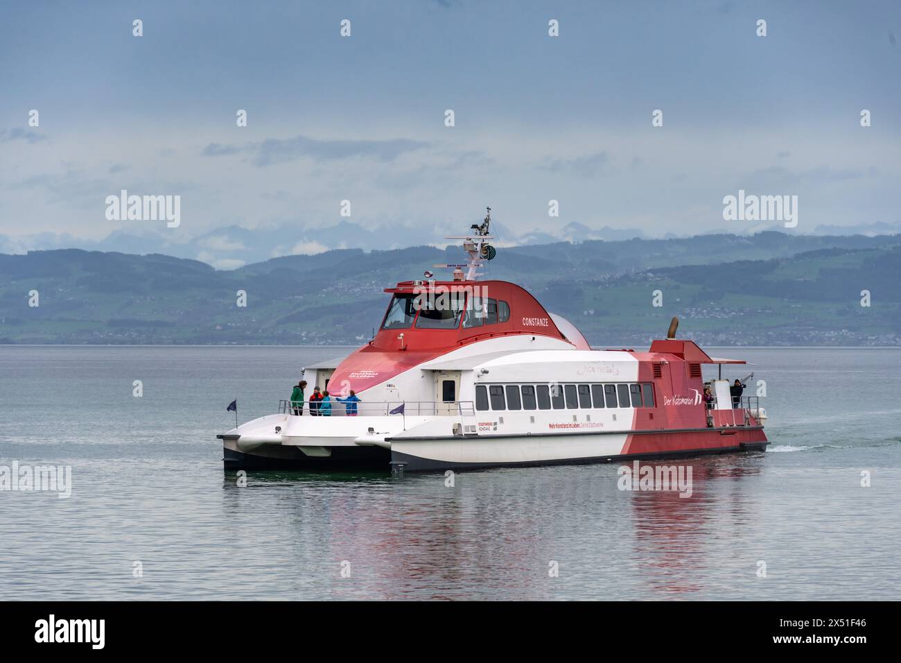 Catamaran on Lake Konstanz, Germany Stock Photo - Alamy