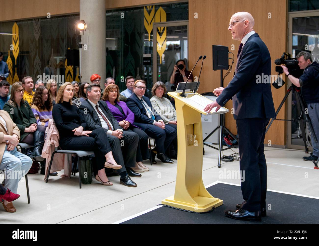 Newly elected leader of the Scottish National Party (SNP) John Swinney ...