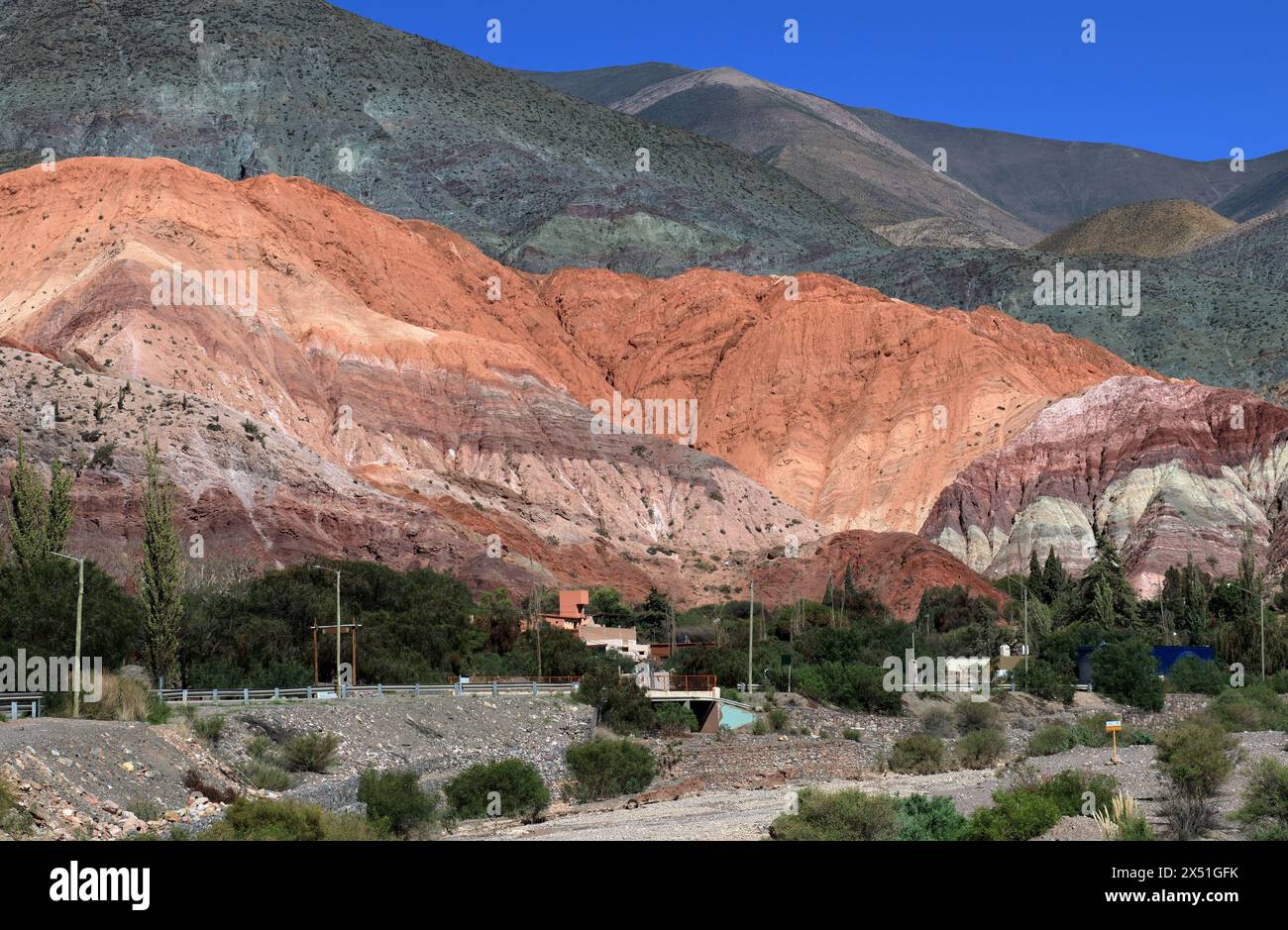 The scenic view of famous Cerro de los Siete Colores - The Hill of ...
