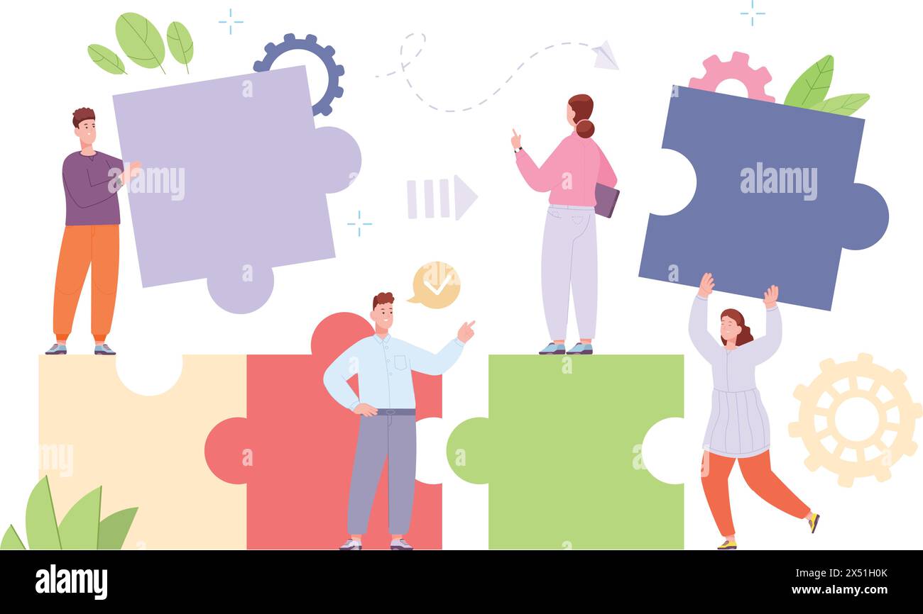 Building teams cartoon hi-res stock photography and images - Alamy