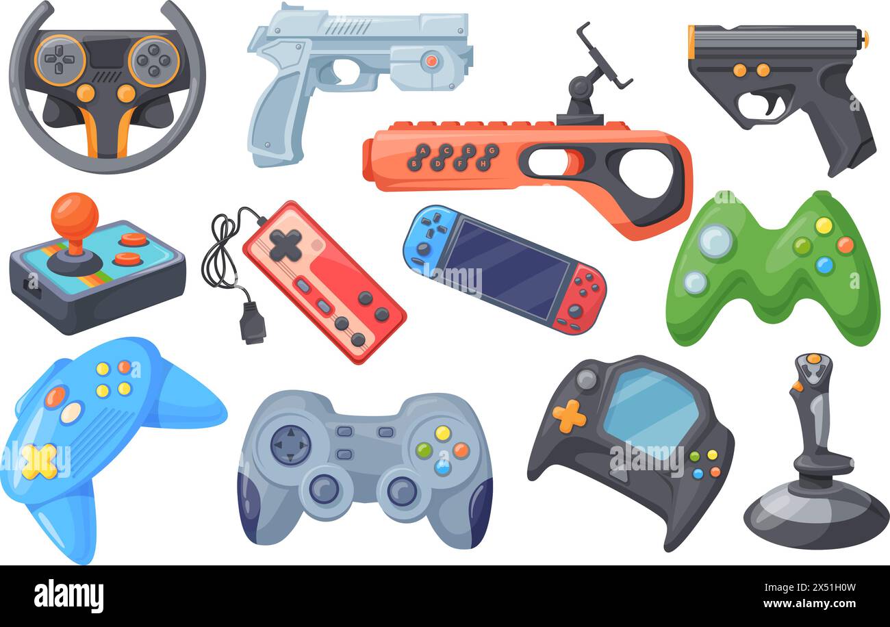 Videogame joypads. Game controller or joystick for remote control ...