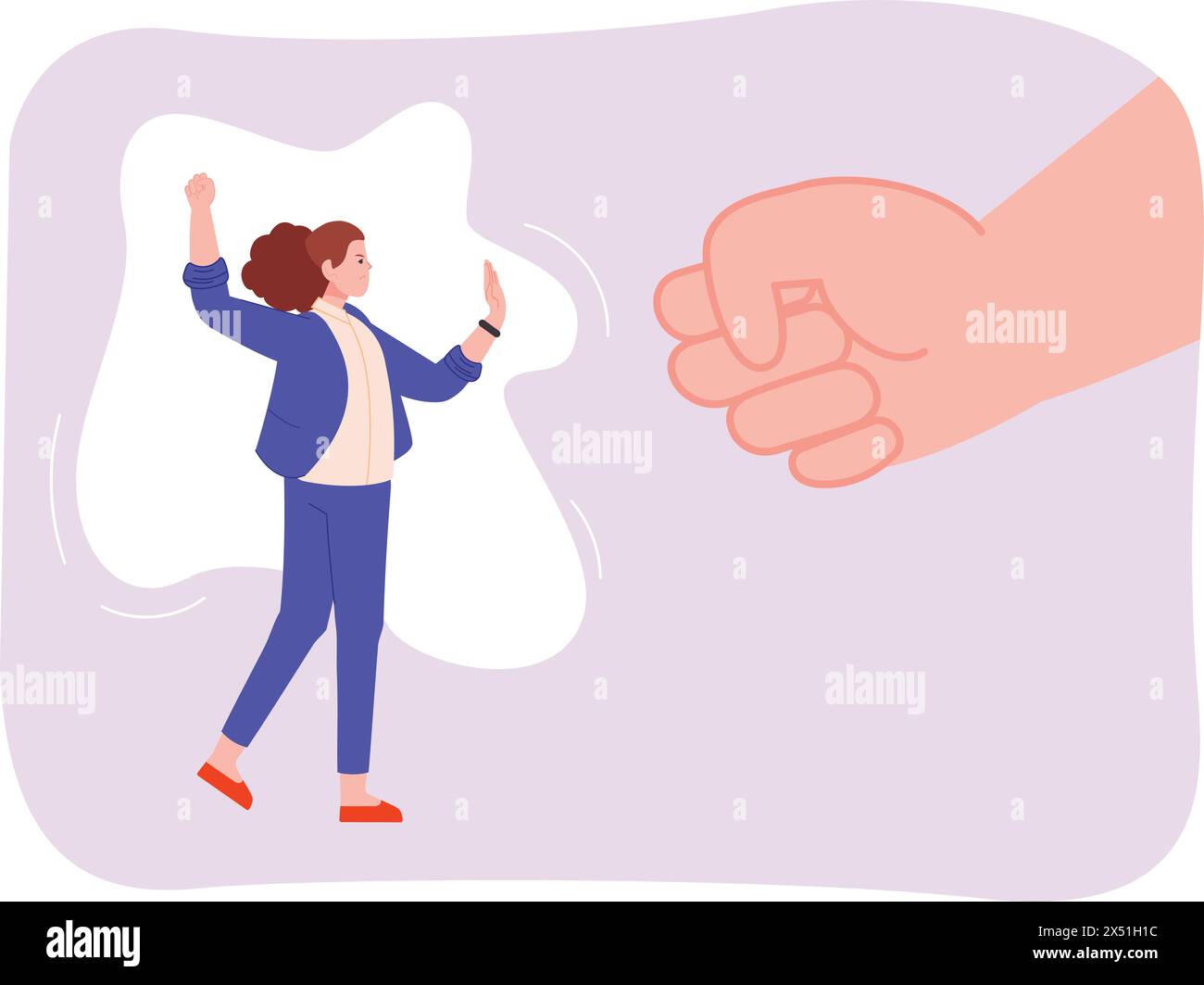 Man fist violence. Abused woman fight against home abusing of ...