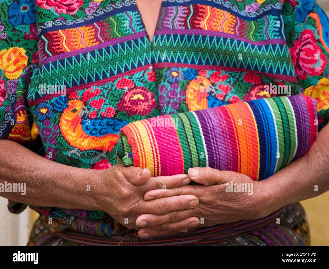 A woman from an indigenous community in Guatemala wearing traditional ...