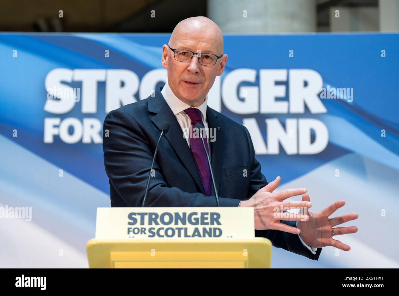 Newly elected leader of the Scottish National Party (SNP) John Swinney ...
