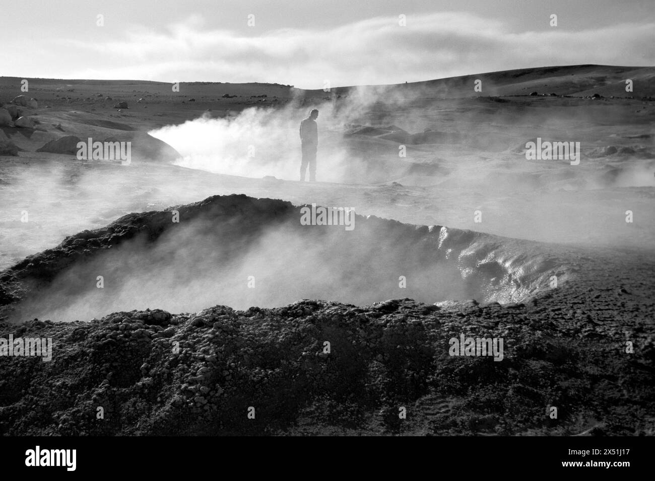 Mud pools with man hi-res stock photography and images - Alamy