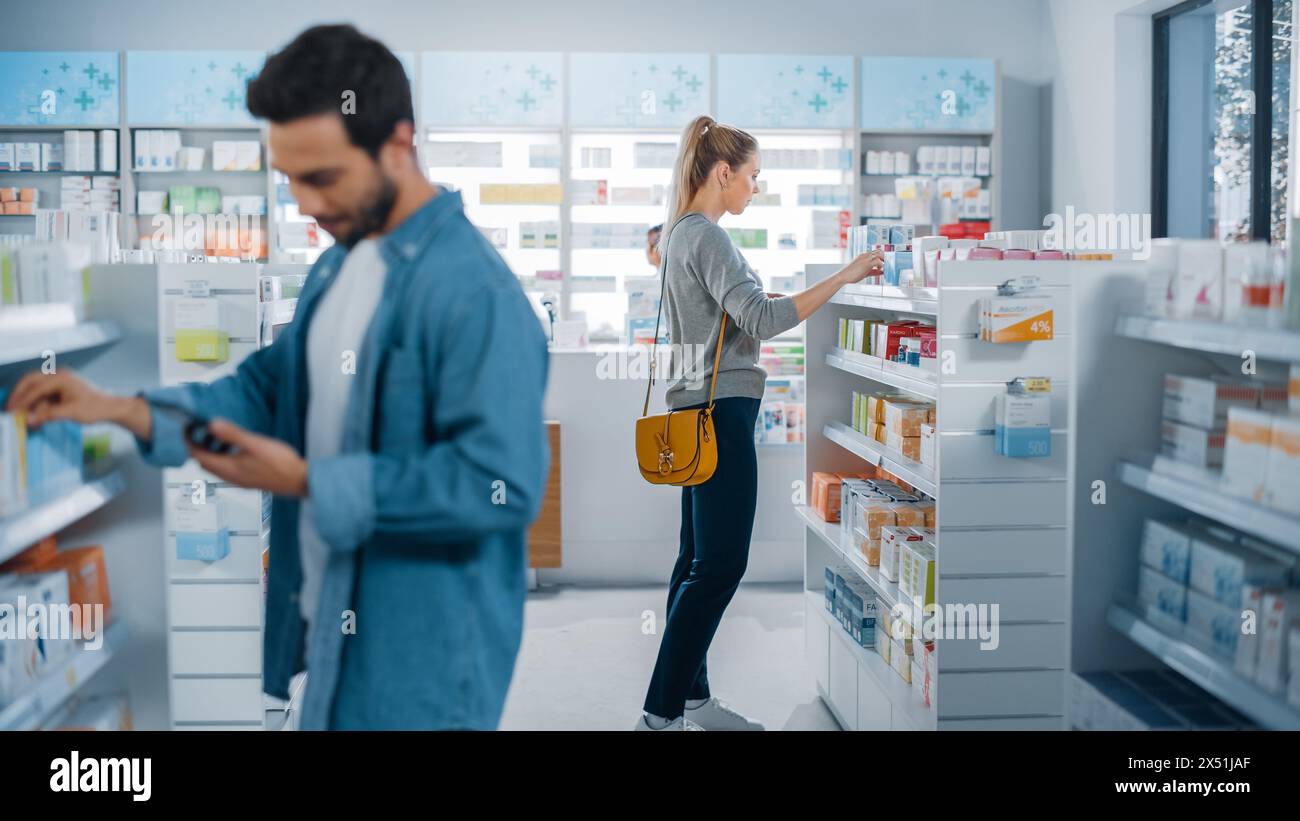 Big Moder Pharmacy Drugstore: Diverse Group of Multi-Ethnic Customers ...