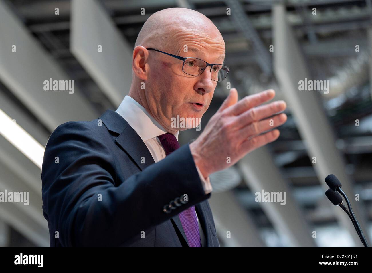 Newly elected leader of the Scottish National Party (SNP) John Swinney ...