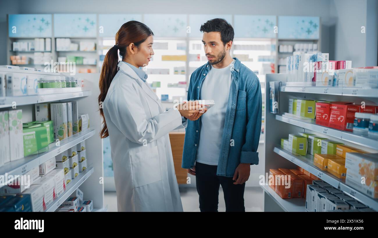 Pharmacist patient medication explain hi-res stock photography and ...