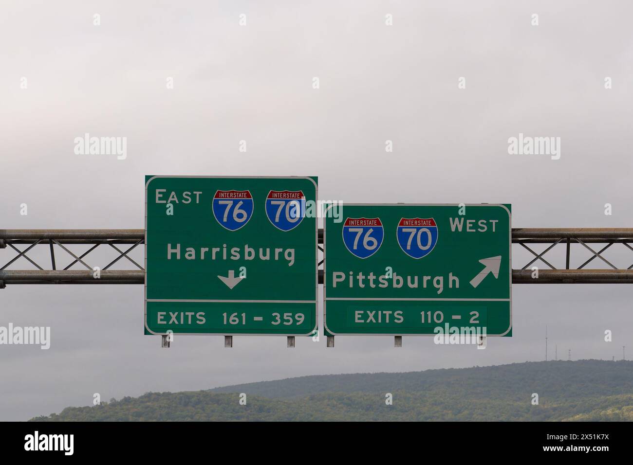 East and west interstate 70 signs hi-res stock photography and images ...
