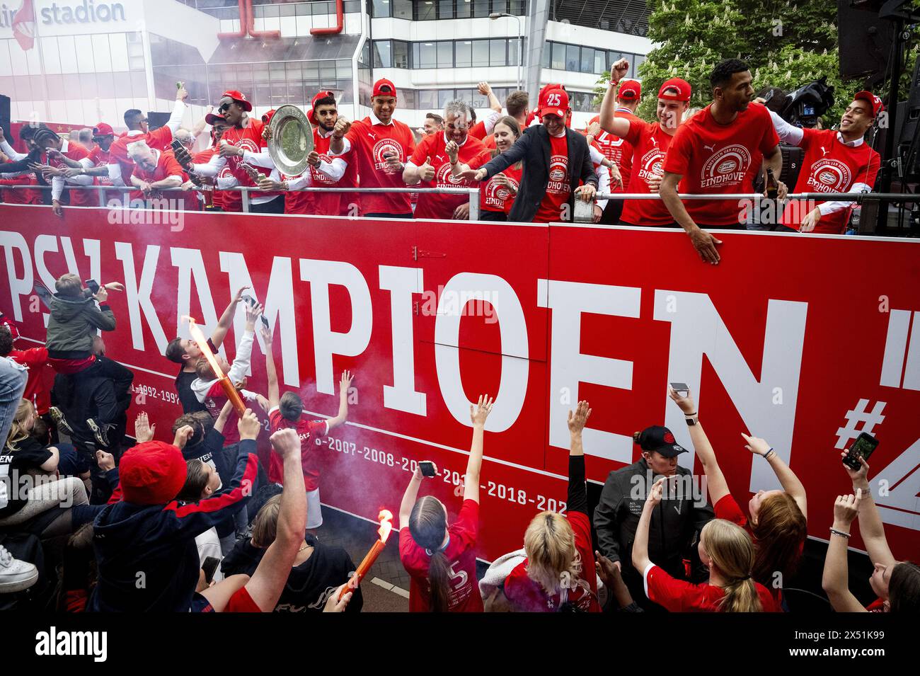 Eindhoven, Netherlands. 06th May, 2024. EINDHOVEN - The PSV selection ...