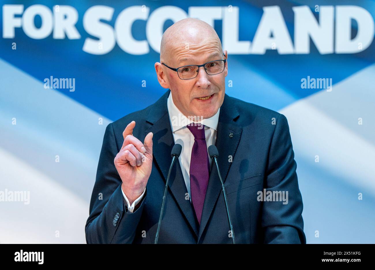 Newly elected leader of the Scottish National Party (SNP) John Swinney ...