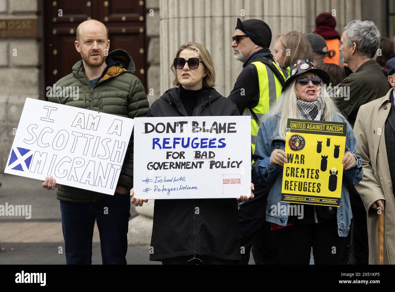 A counter protest outside the GPO Museum, Dublin, in reaction to an ...