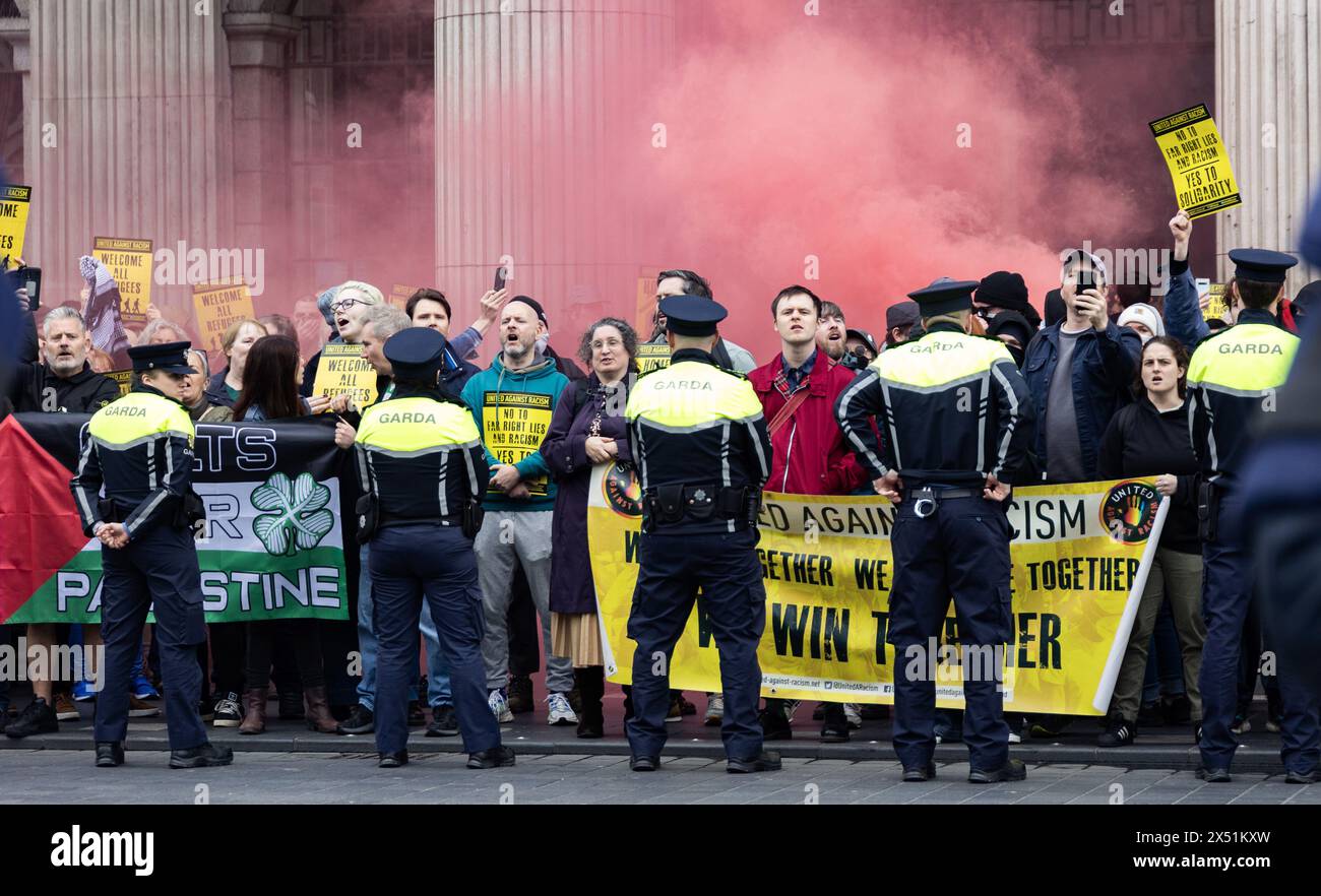 A counter protest outside the GPO Museum, Dublin, in reaction to an ...