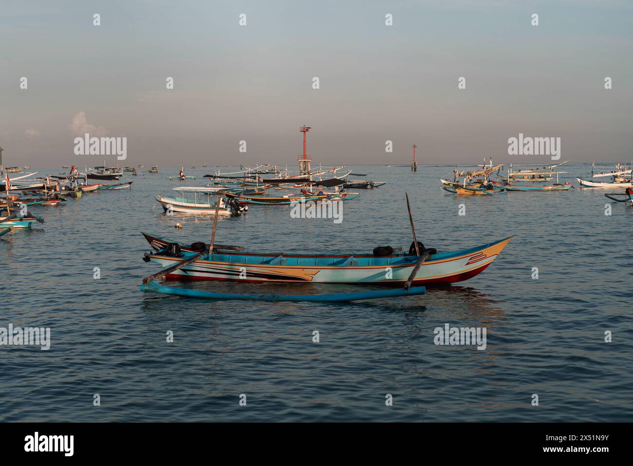 Fishing boats at dawn, Bali Stock Photo - Alamy