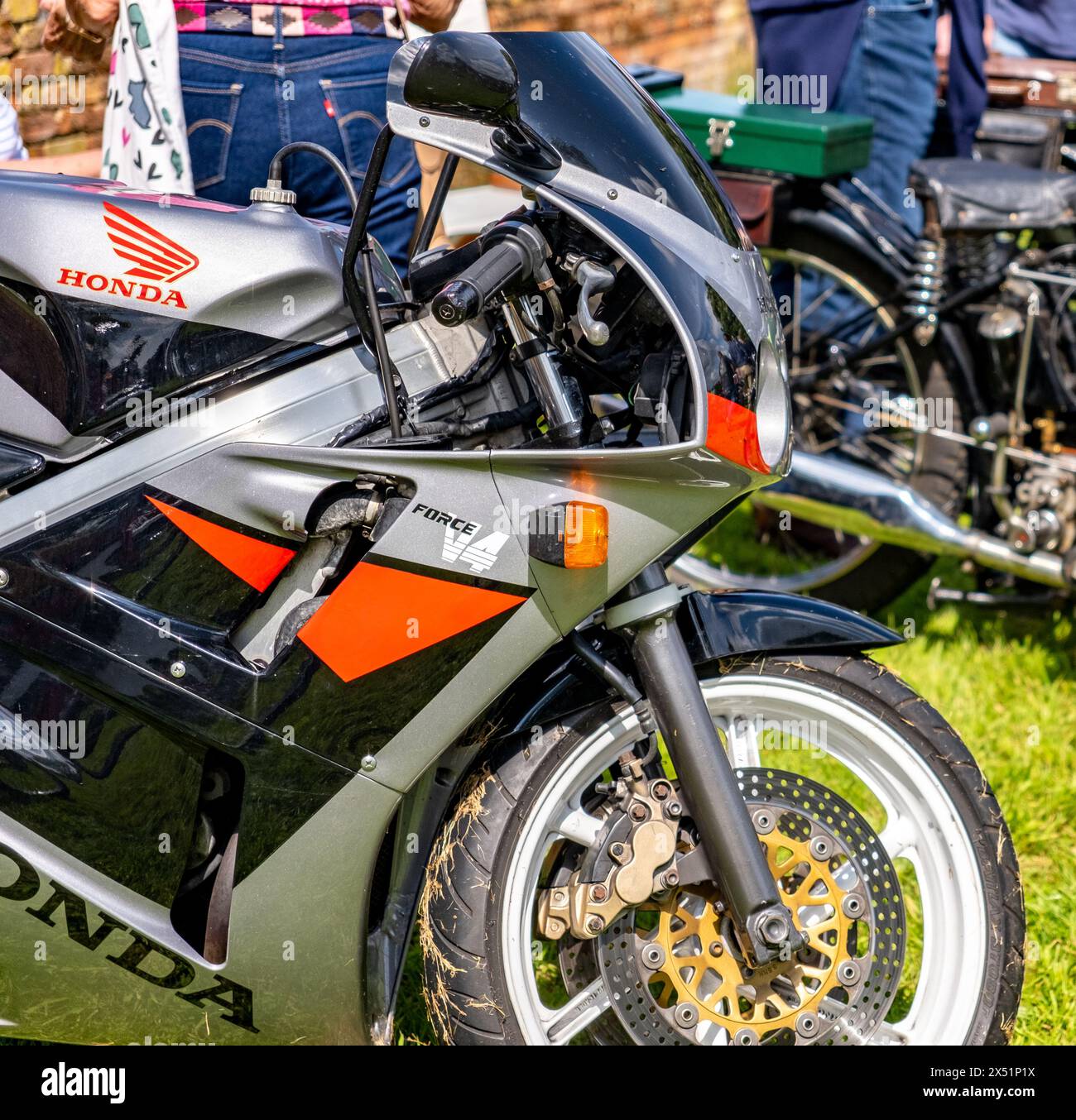 Earsham, Norfolk, UK – May 05 2024. Front end fairing of a classic ...
