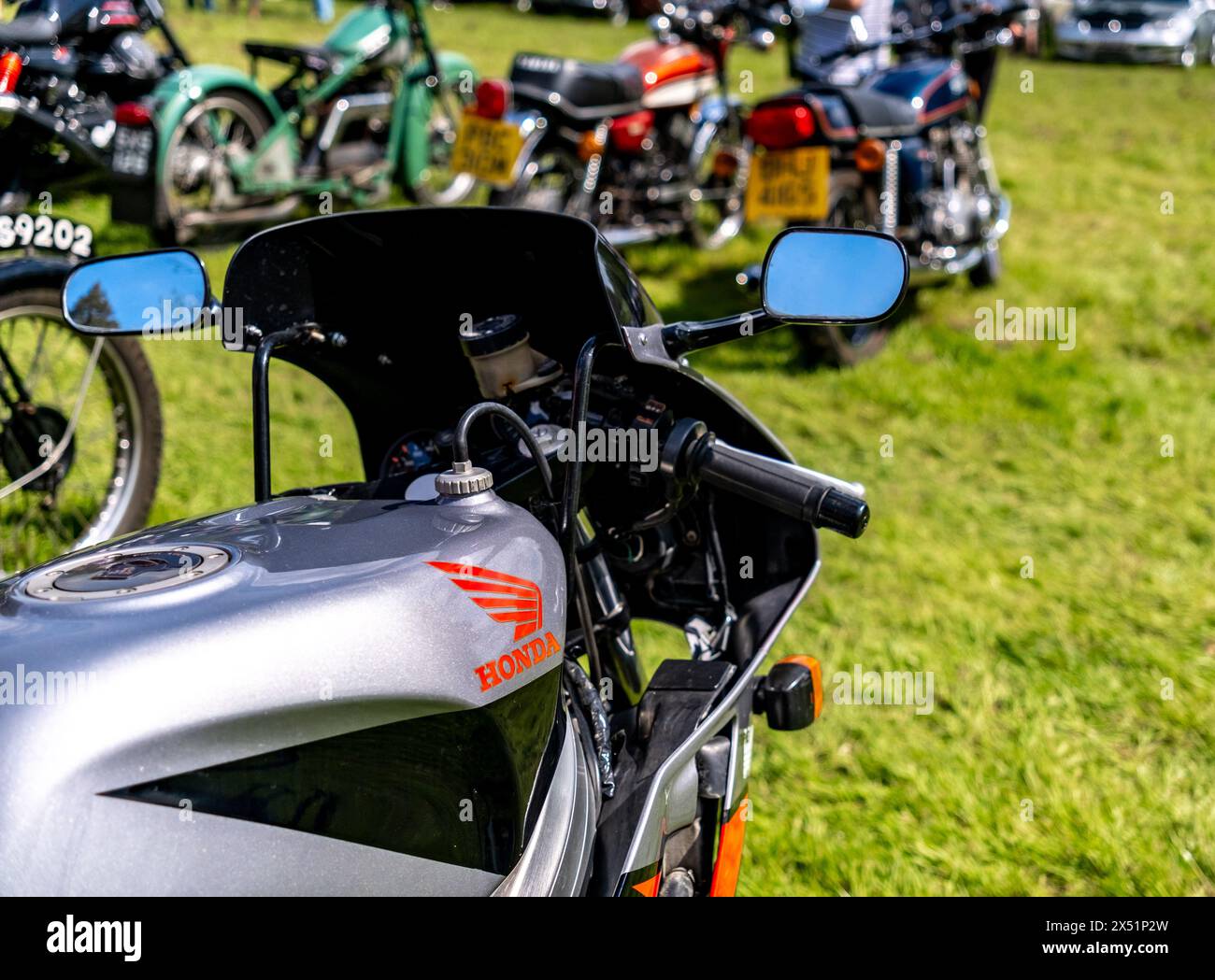 Earsham, Norfolk, UK – May 05 2024. Front end fairing of a classic ...