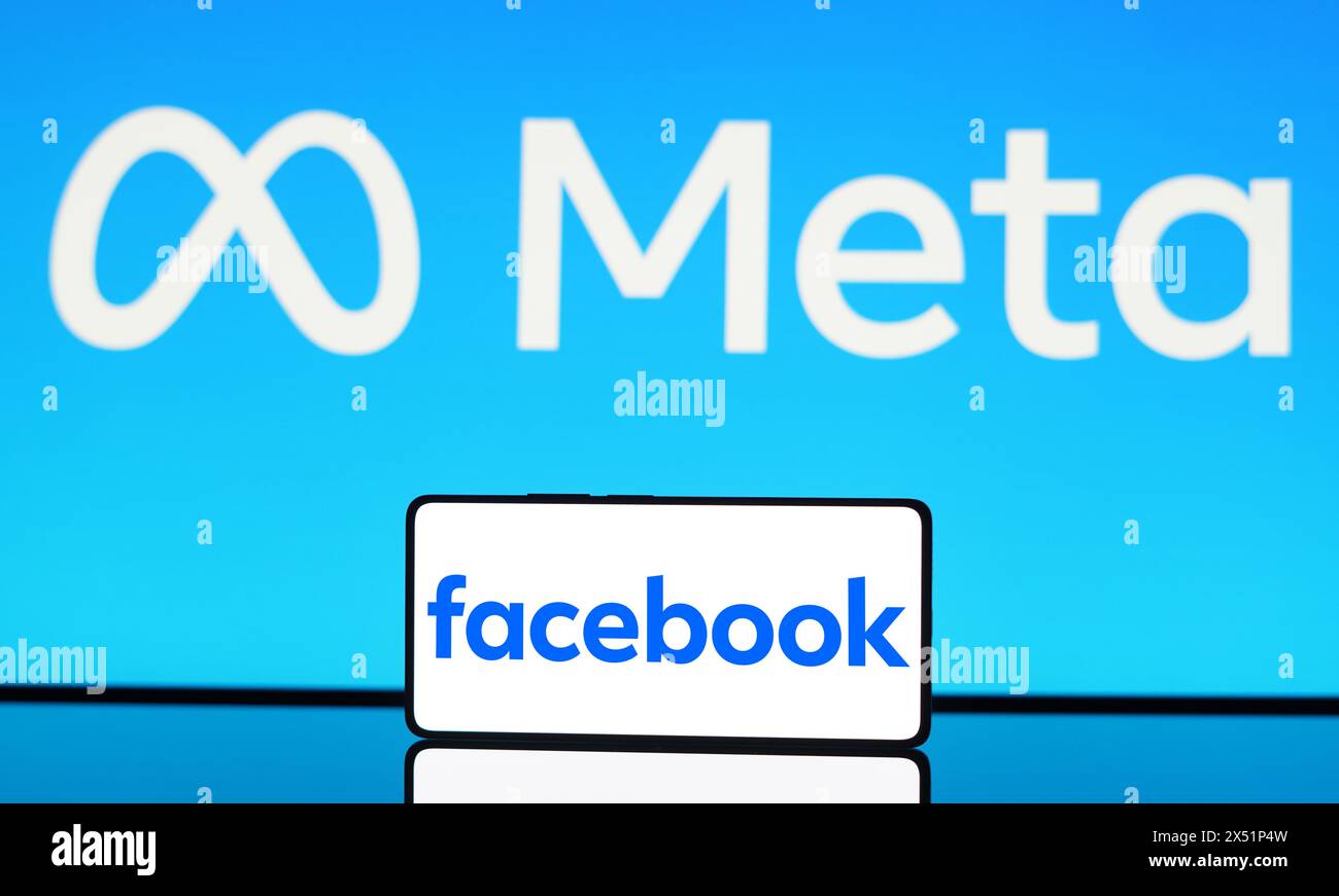 Brazil. 06th May, 2024. In this photo illustration the Facebook logo is ...