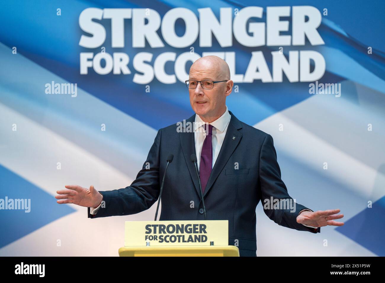 Newly elected leader of the Scottish National Party (SNP) John Swinney ...