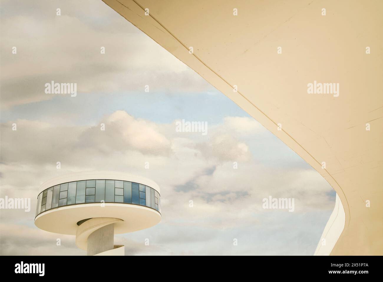 Aviles, Spain-April 18, 2024: The Oscar Niemeyer International Cultural ...