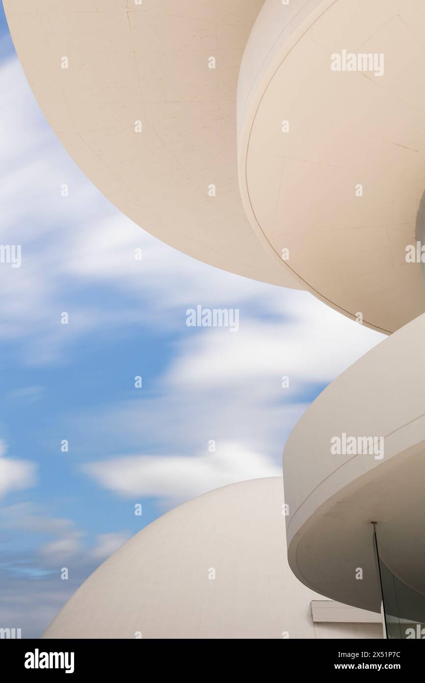 Aviles, Spain-April 18, 2024: The Oscar Niemeyer International Cultural ...