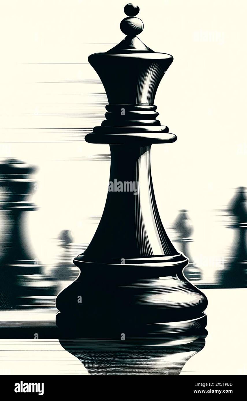 In This Captivating Image The Chess Queen Commands Attention As She Stands In The Forefront Of