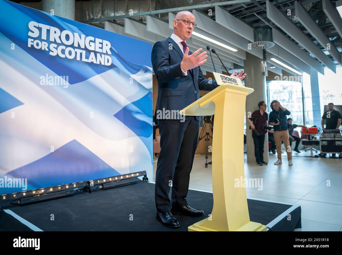 Newly elected leader of the Scottish National Party (SNP) John Swinney ...