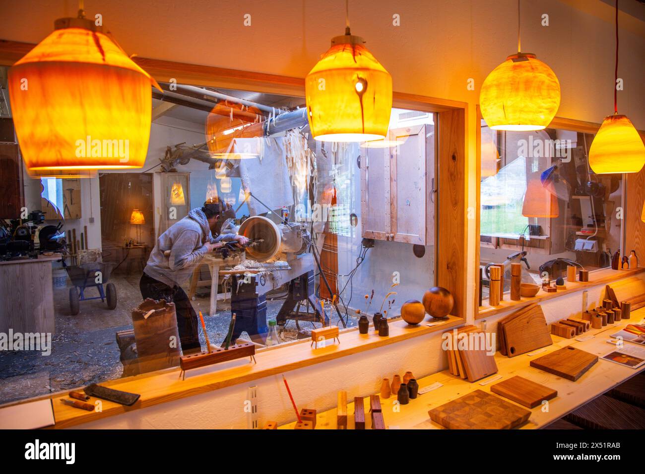 Wesenberg, Germany. 23rd Apr, 2024. Max Strack turns a translucent ...