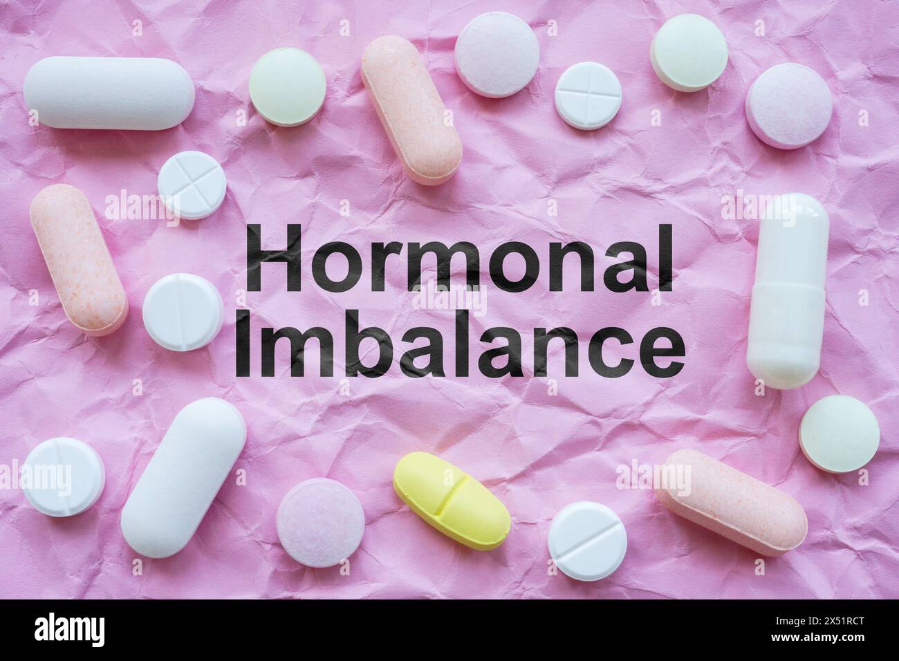 Crumpled paper, pills and inscription hormonal imbalance Stock Photo ...