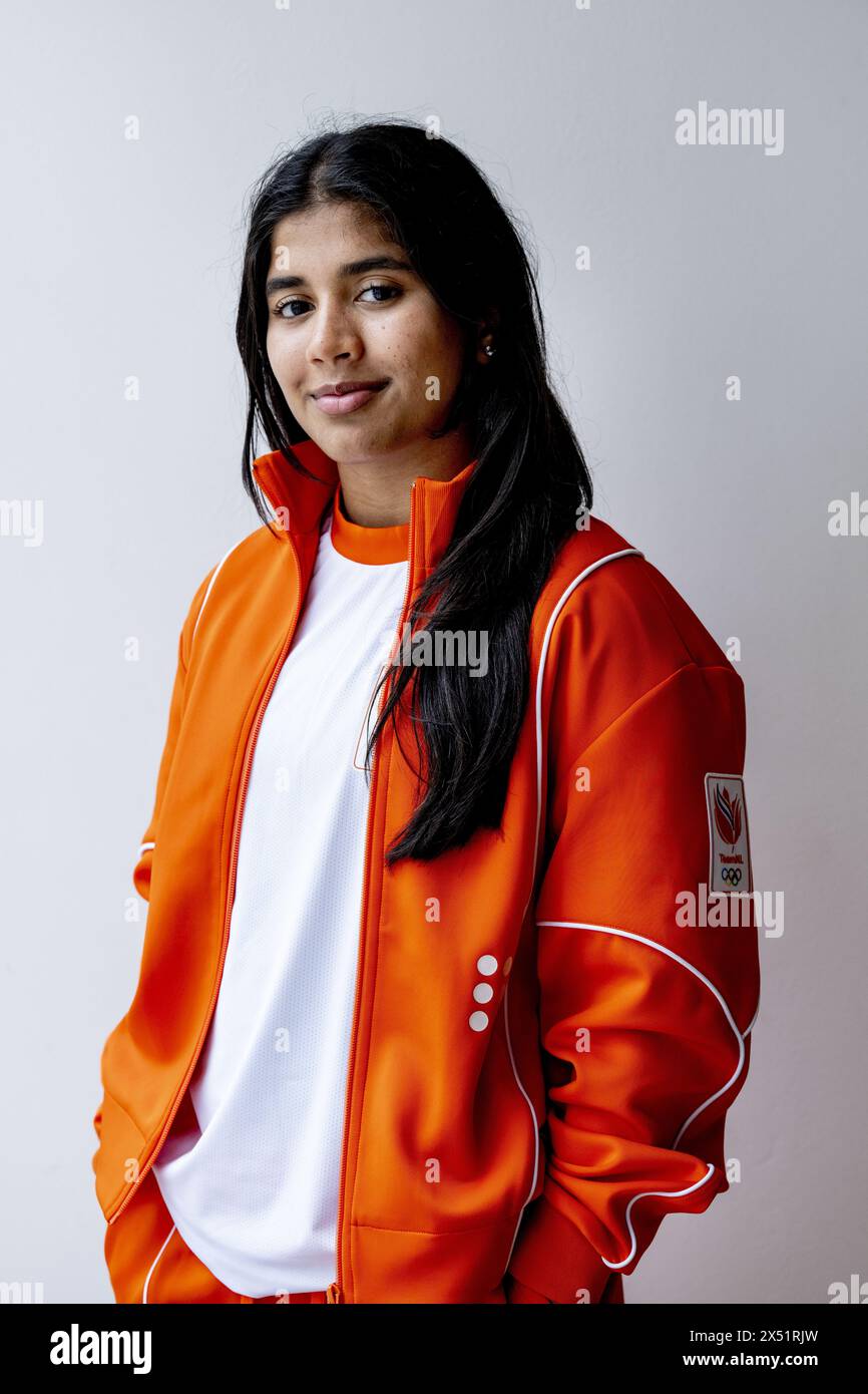 AMSTERDAM - Portrait of India Sardjoe, member of the Dutch Breaking Team. She has qualified for ...