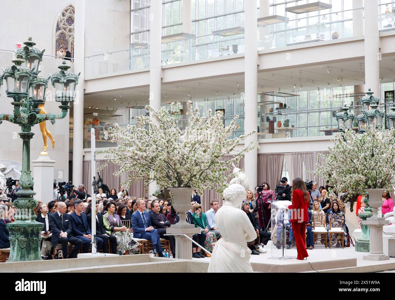 New York, United States. 06th May, 2024. Mira Murati delivers remarks ...