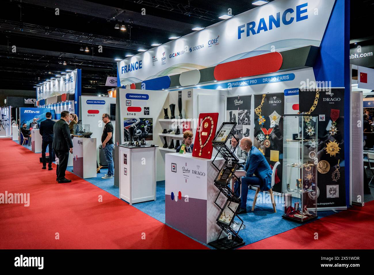 Visitors are seen visiting the France Pavilion booths during the ...