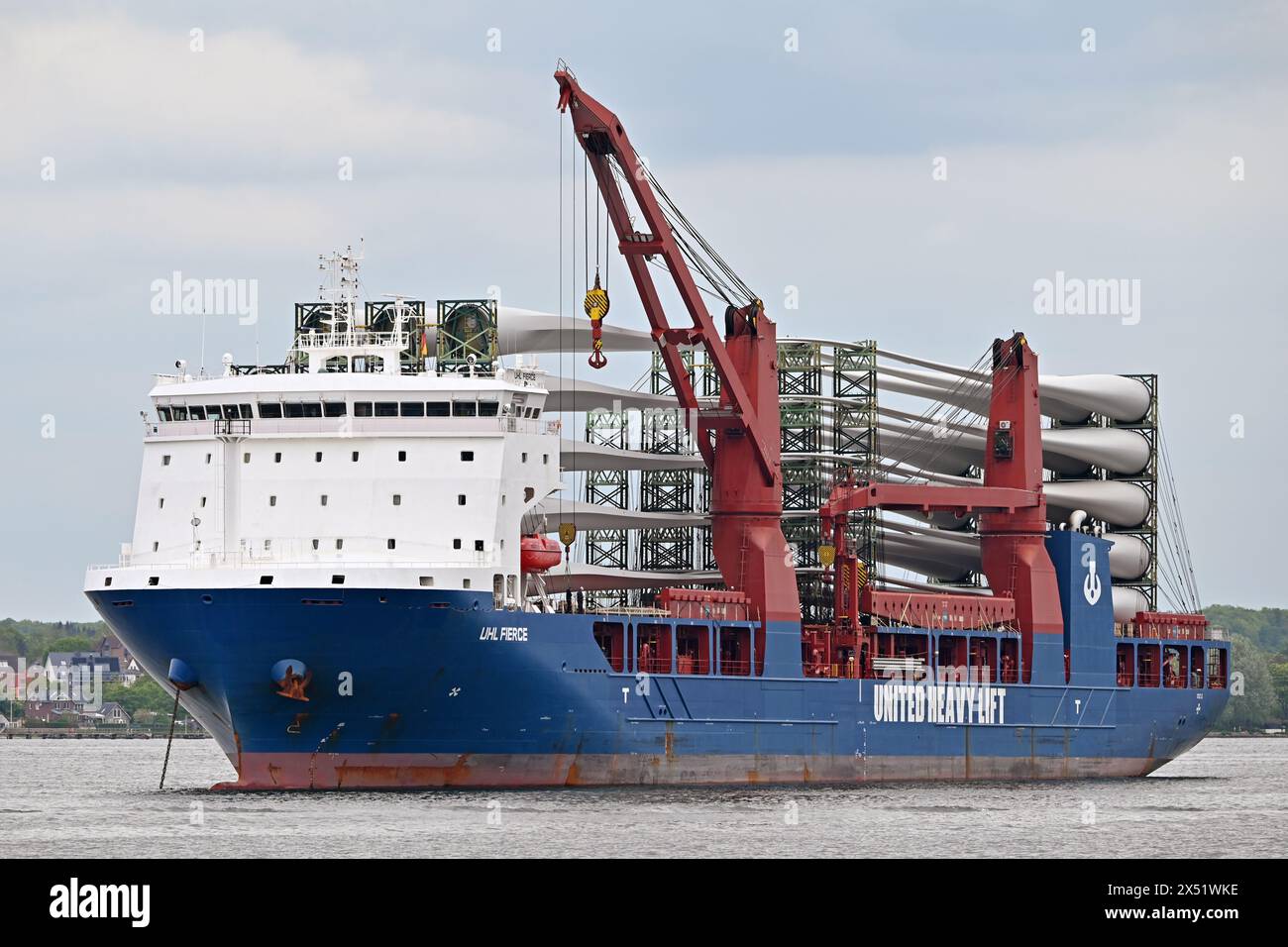 Heavy Lift Ship UHL FIERCE at the Kiel Fjord Stock Photo - Alamy