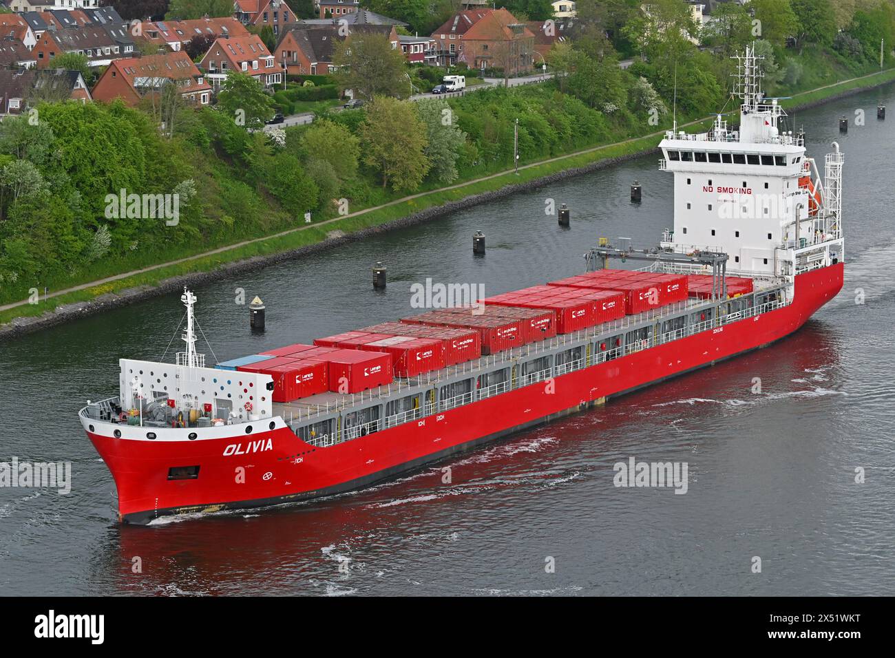 Langh Ship's new General Cargo Ship OLIVIA at the Kiel Canal Stock ...