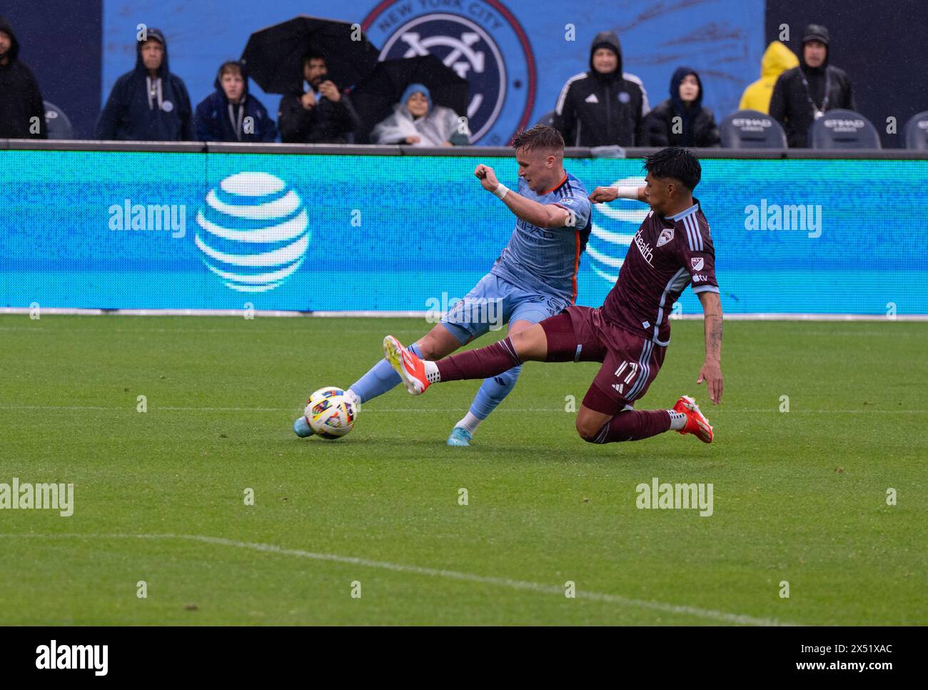 Mitja Ilenic (35) of NYCFC shoots on goal and misses during MLS regular ...