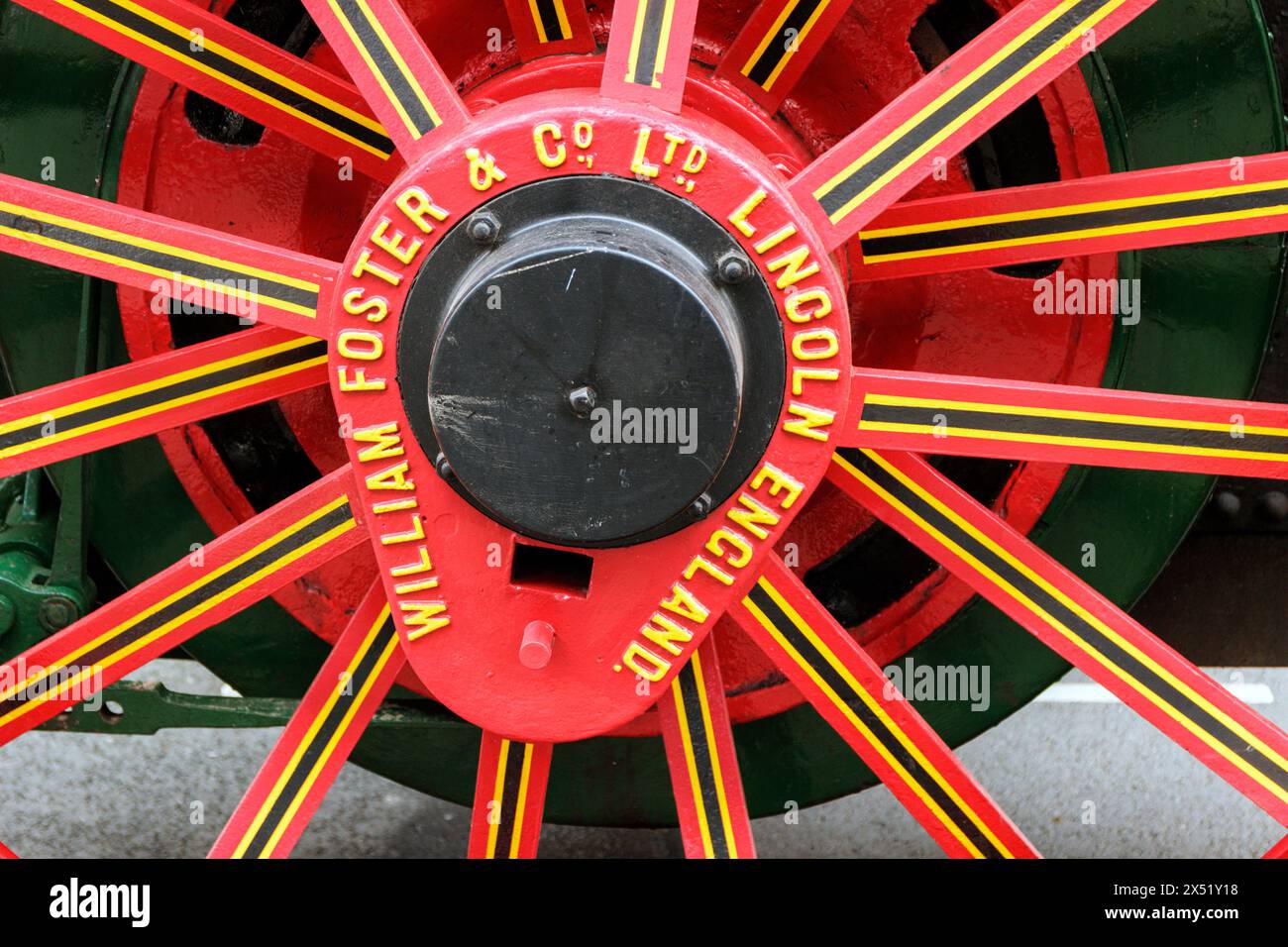 Foster Traction engine wheel. Llandudno Victorian Extravaganza 2024 ...