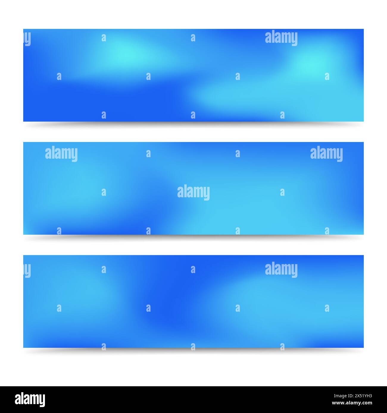 Smooth abstract blurred gradient blue banners set. Abstract Creative ...