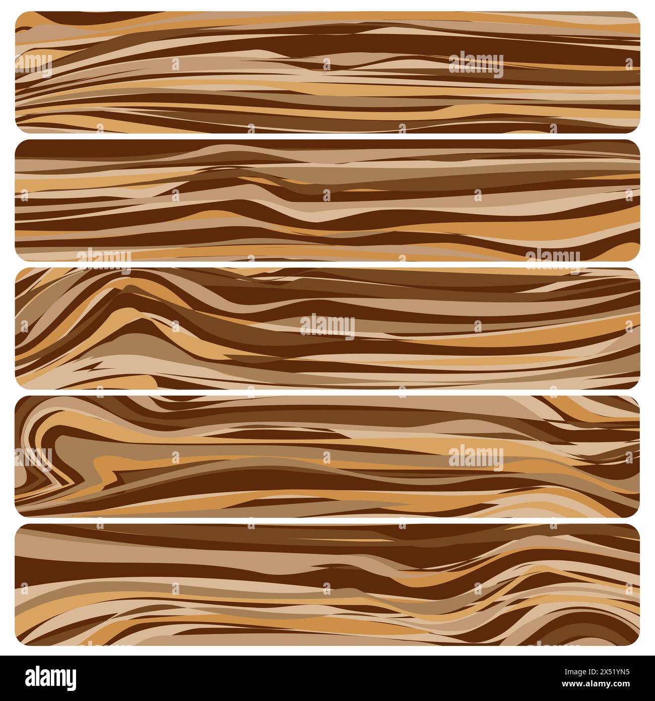 Five wooden boards. Vector abstract wood texture in flat design Stock ...