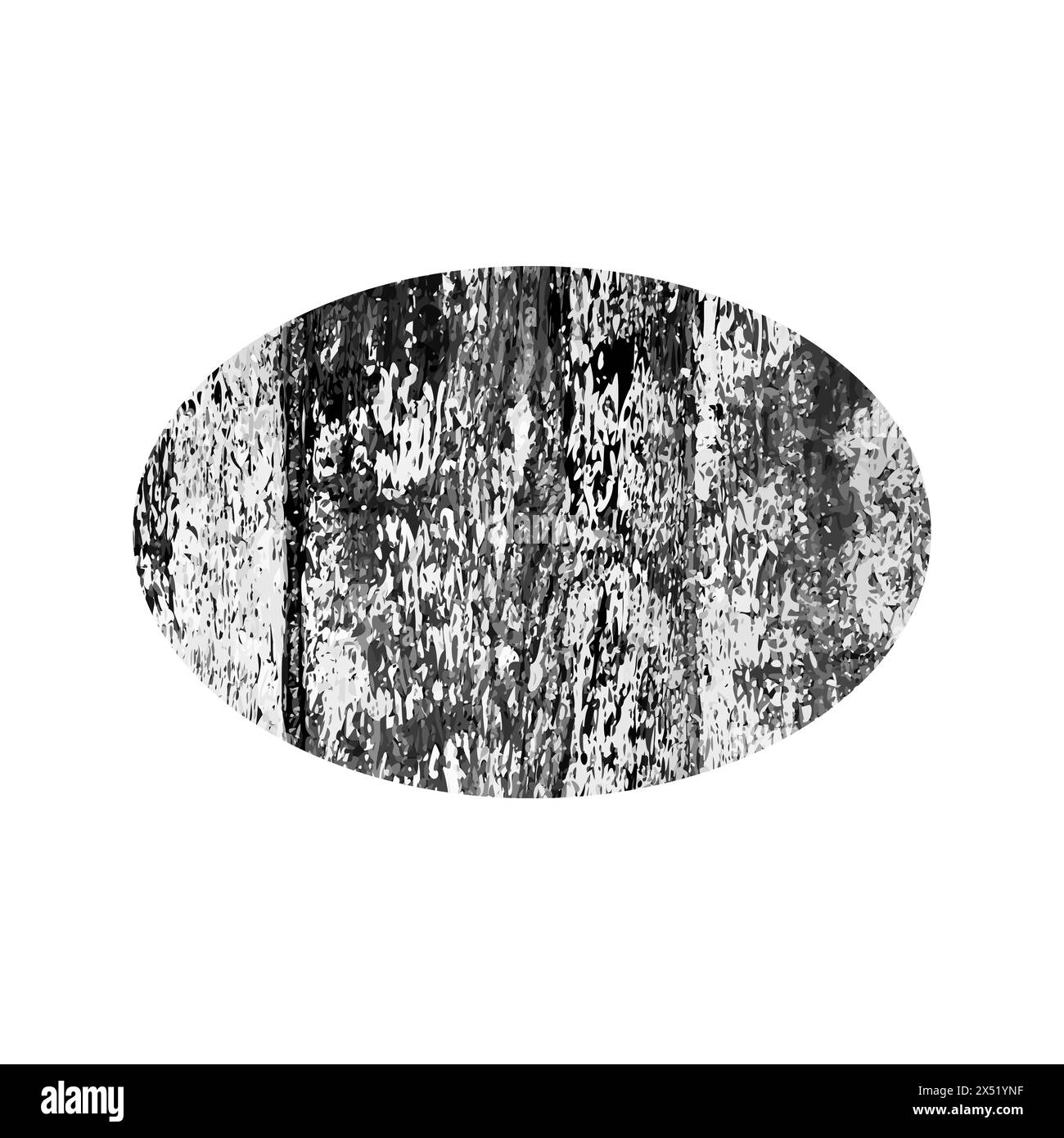 Scratched oval. Dark figure with distressed grunge wood texture ...