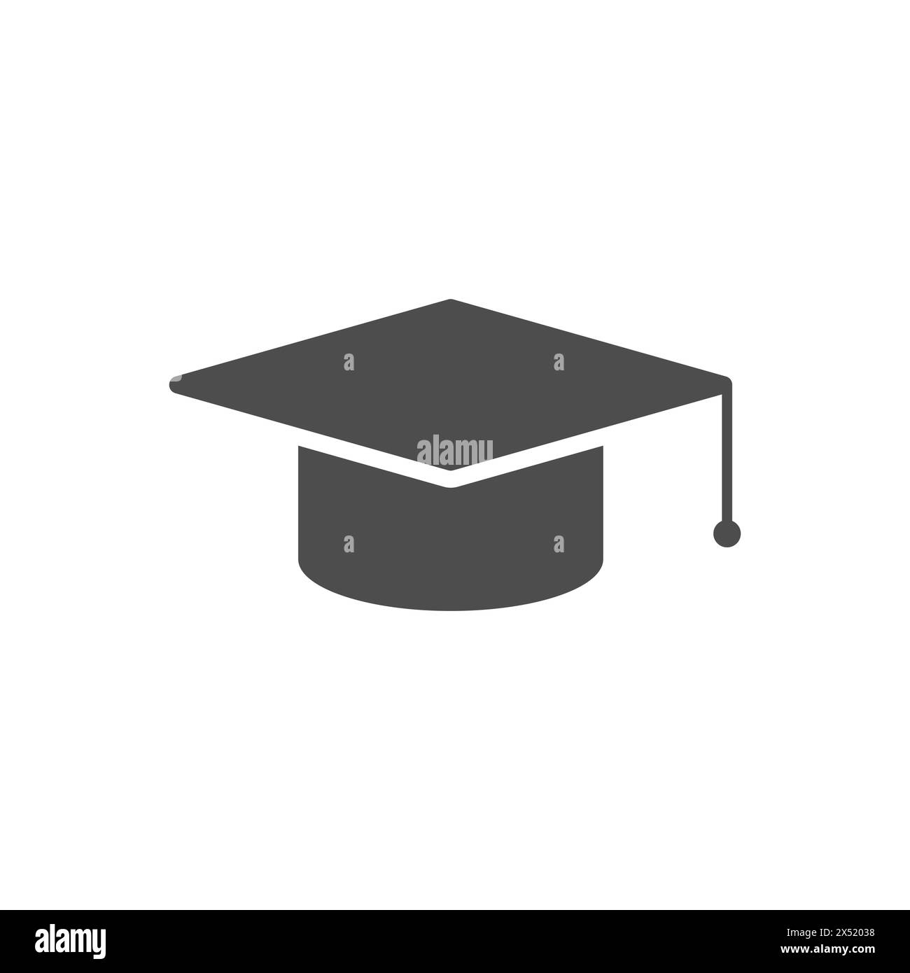 Student graduation cap glyph Cut Out Stock Images & Pictures - Alamy