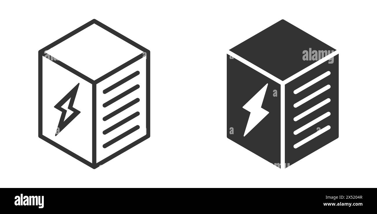 Energy storage system icon. Vector illustration Stock Vector Image ...