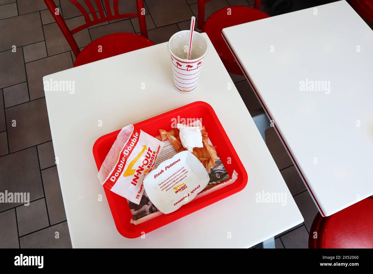 IN-N-OUT Burger – Double-Double Burger and french fries after finished ...