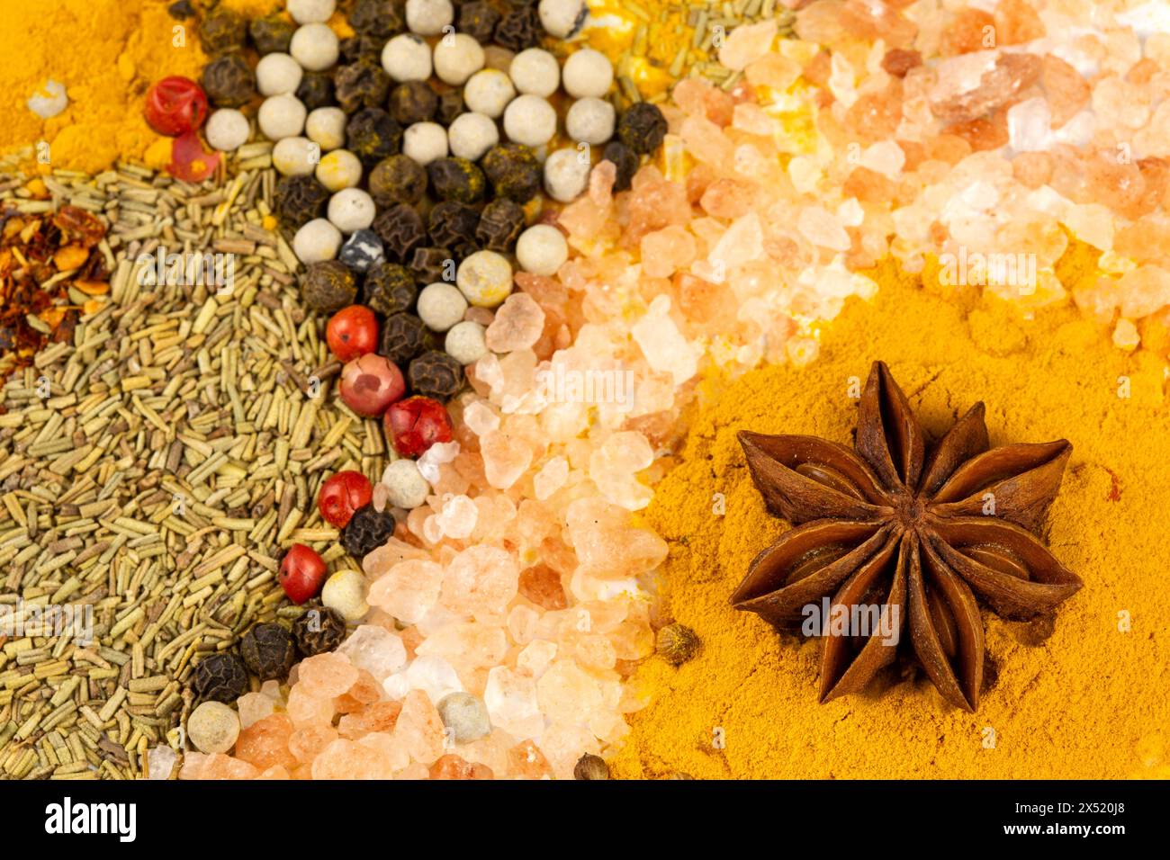 Various spices close up texture Stock Photo - Alamy