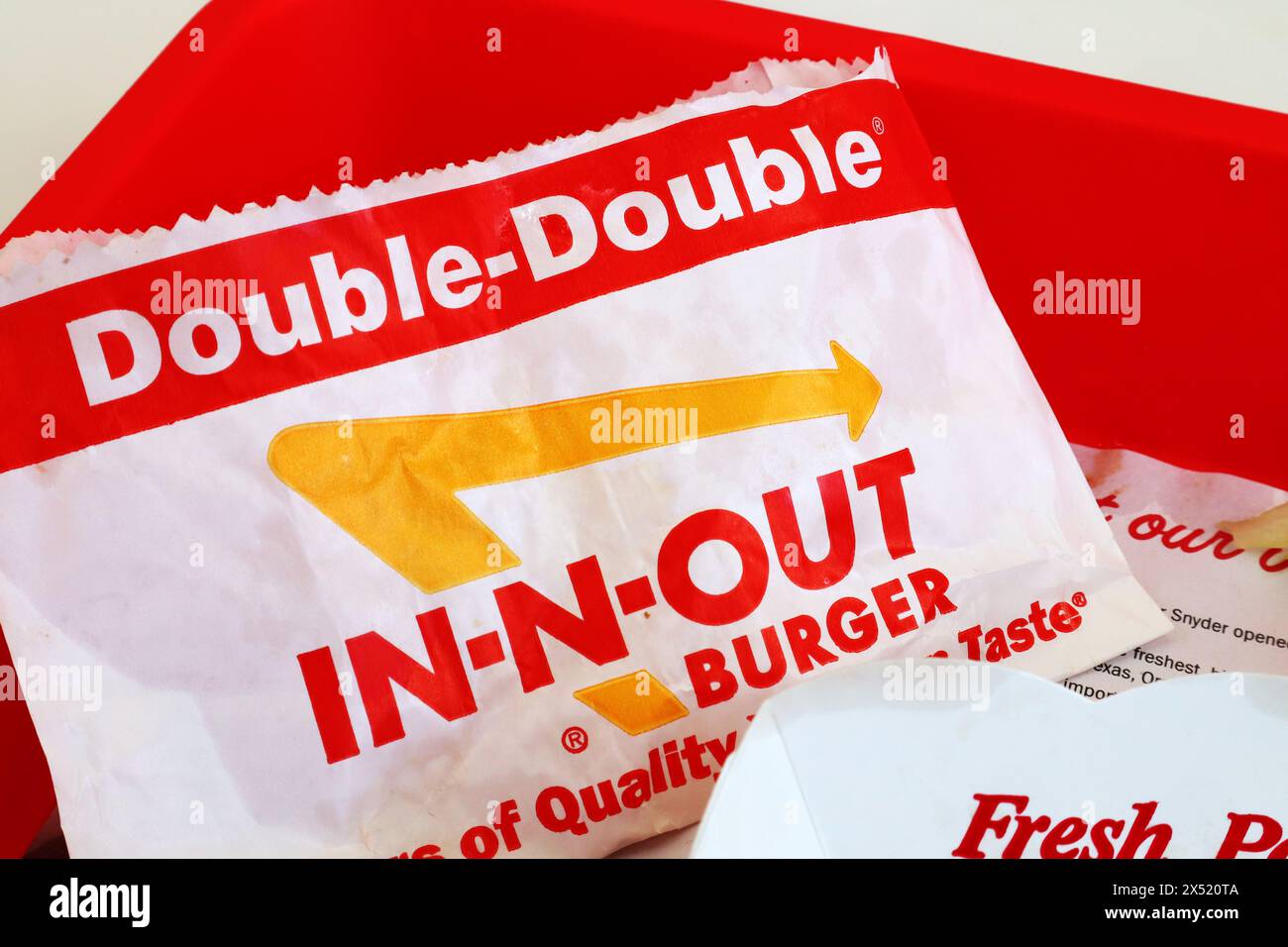 IN-N-OUT Burger – Double-Double Burger and french fries after finished ...