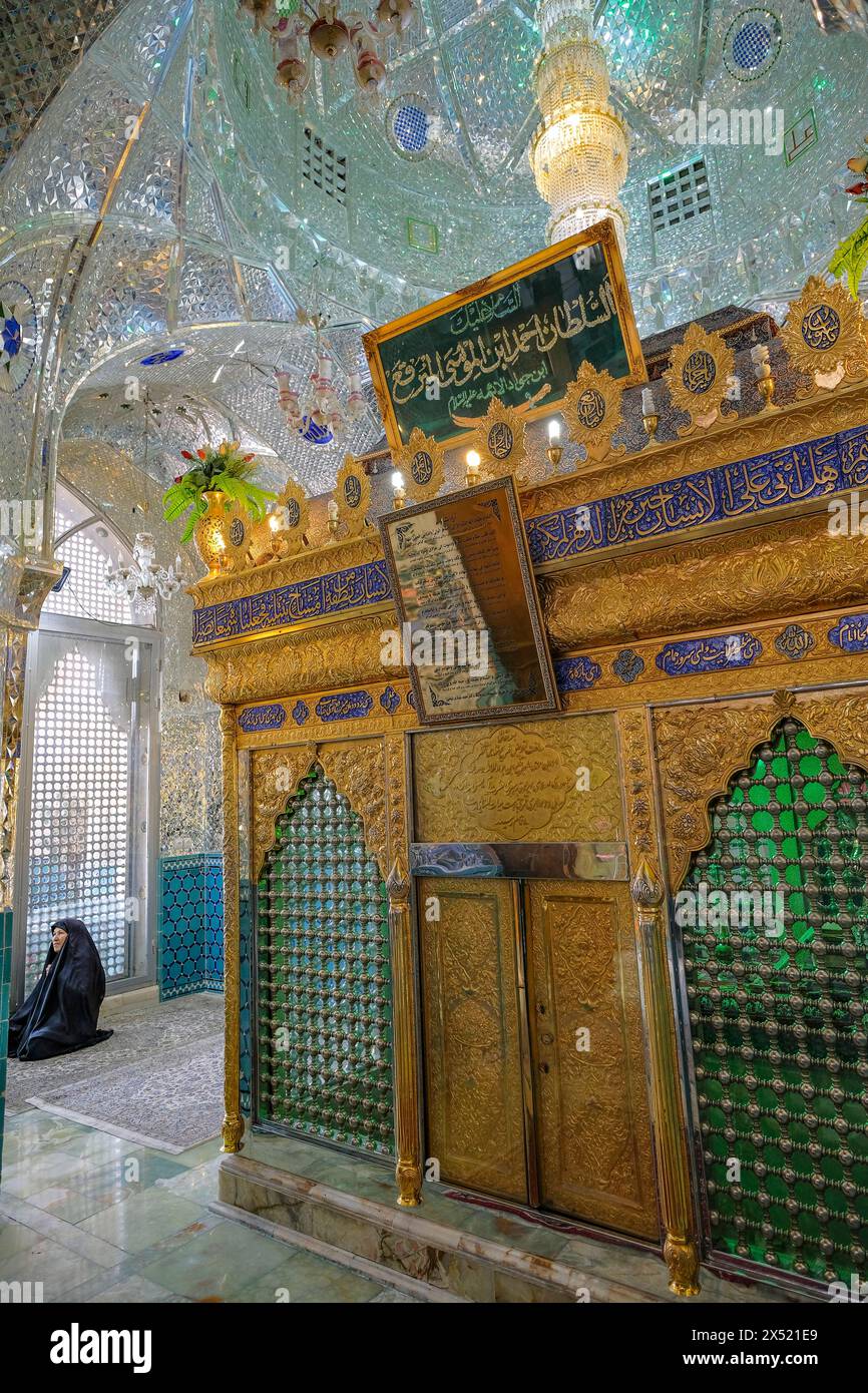 Kashan, Iran - April 3, 2024: Imamzadeh Sultan Amir Ahmad is domed ...