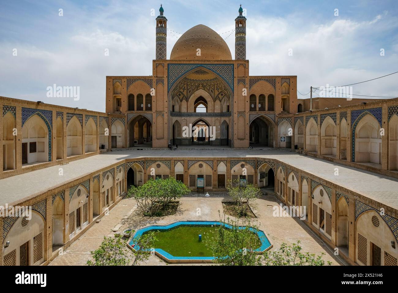 Kashan, Iran - April 3, 2024: Agha Bozorg Mosque is a historical mosque ...