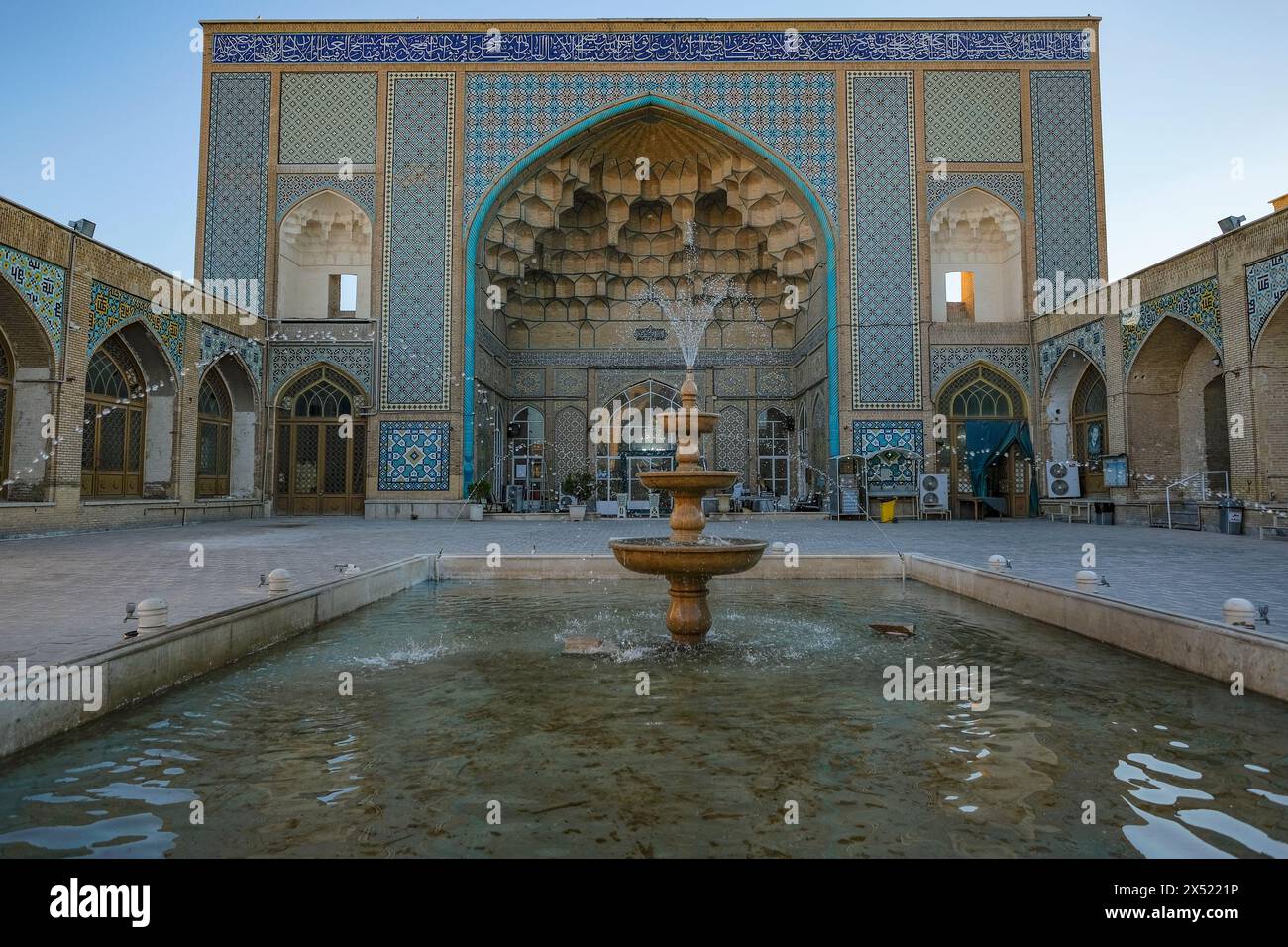 Qom, Iran - April 6, 2024: Jameh Mosque or the ancient central mosque is one of the old mosques ...