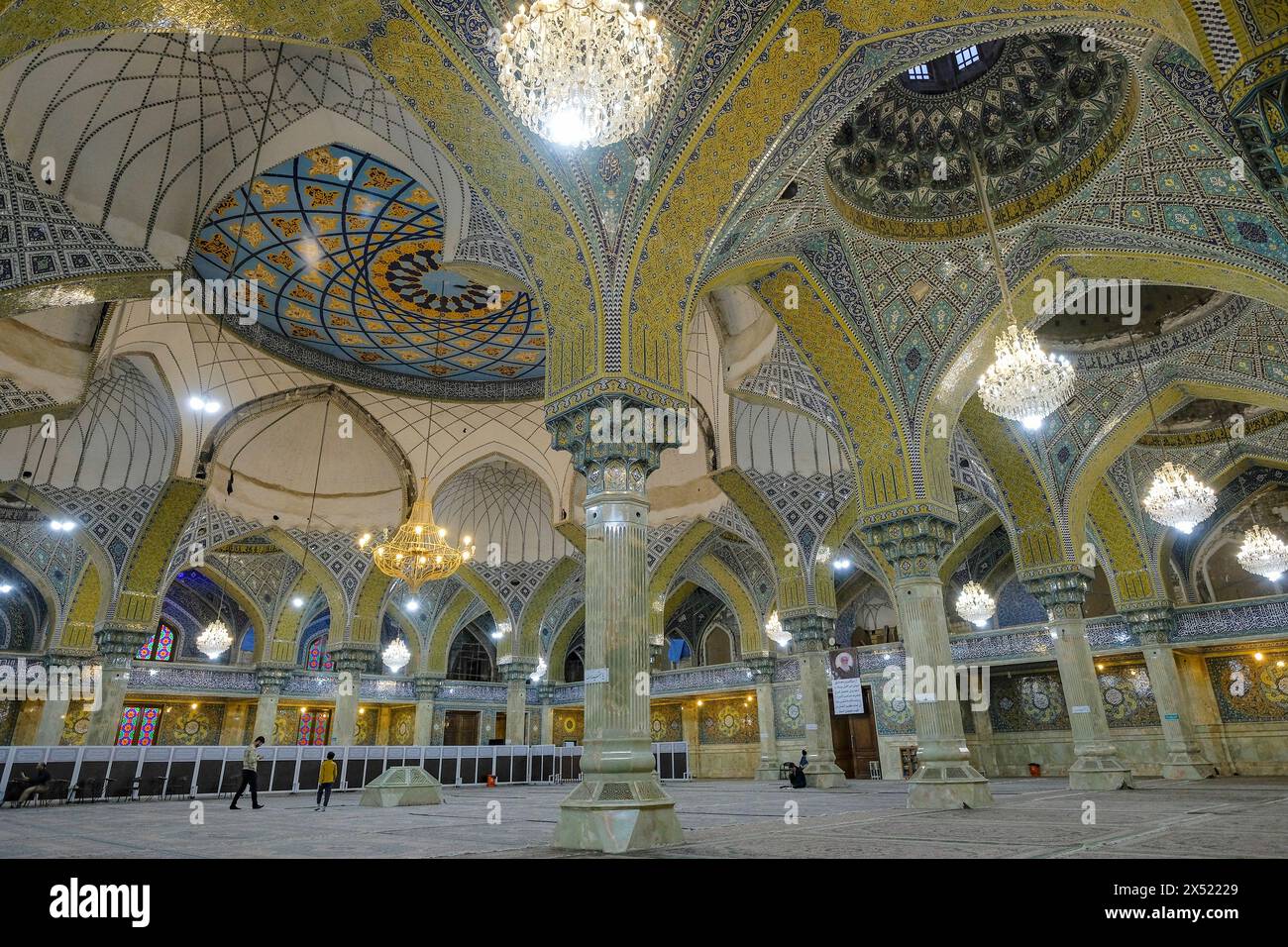 Qom, Iran - April 6, 2024: Interior of the Imam Hasan Askari Mosque in ...