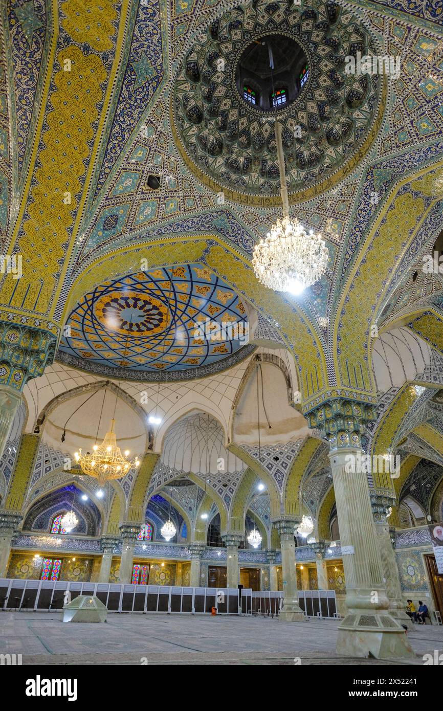 Qom, Iran - April 6, 2024: Interior of the Imam Hasan Askari Mosque in ...
