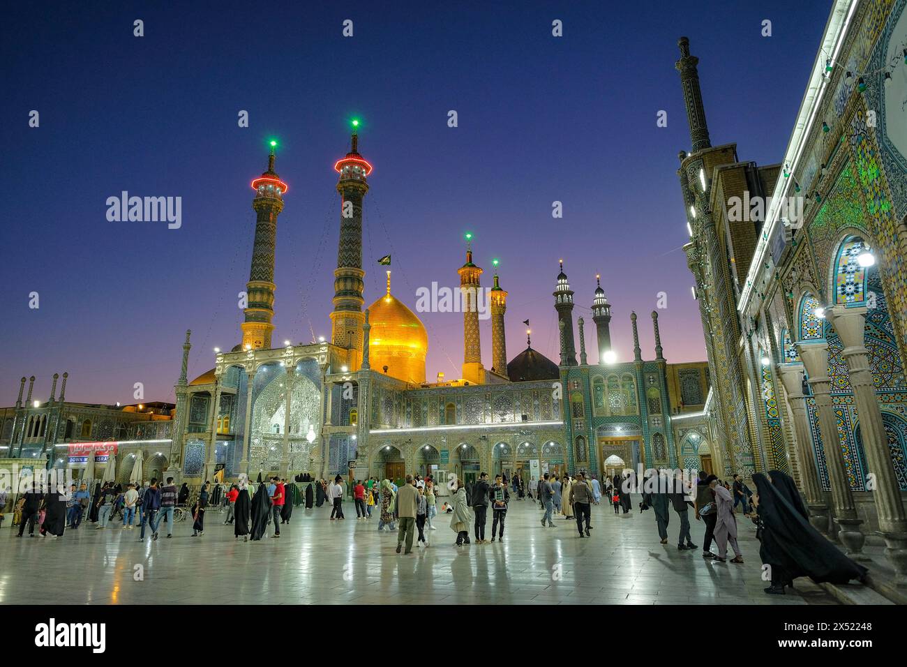 Qom, Iran - April 6, 2024: People visiting the Fatima Masumeh Shrine in ...